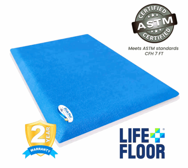4ft x 6ft x 2 in SlidePad® Standard Life Floor Color, Bluebird - Safe ...